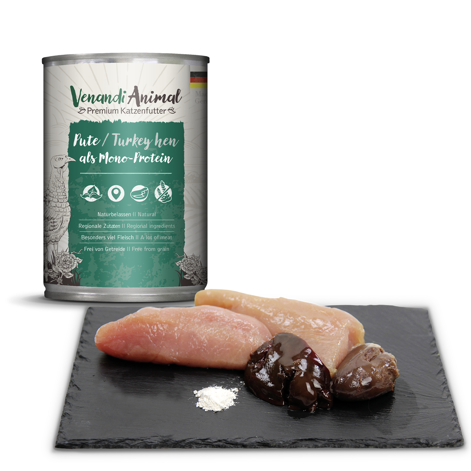 Venandi Animal 貓王 - 單一蛋白質主食罐 獨愛母火雞 (200g/400g) - 寵物用品