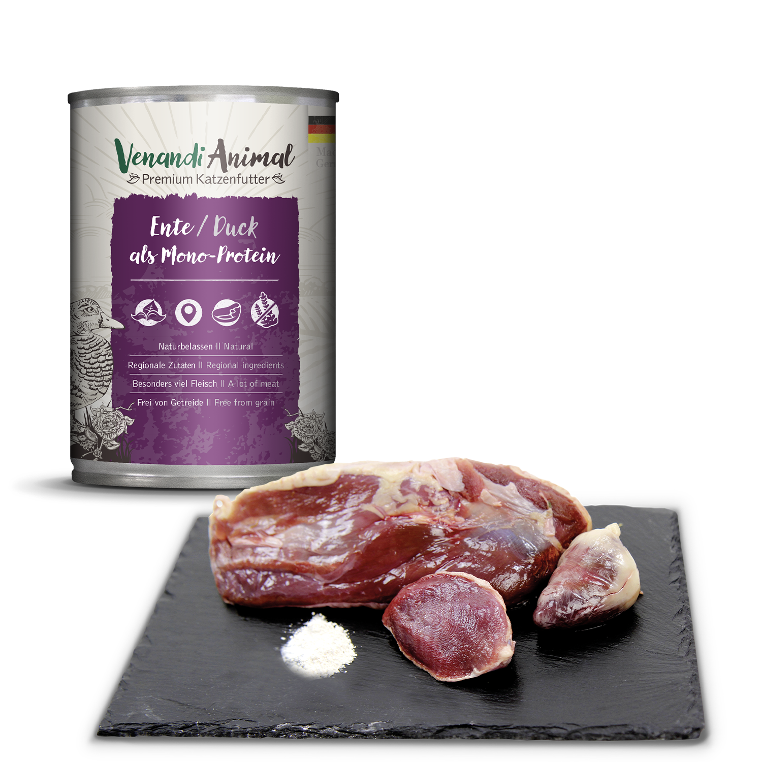Venandi Animal 貓王 - 單一蛋白質主食罐 美味純鴨 (200g/400g/800g) - 寵物用品
