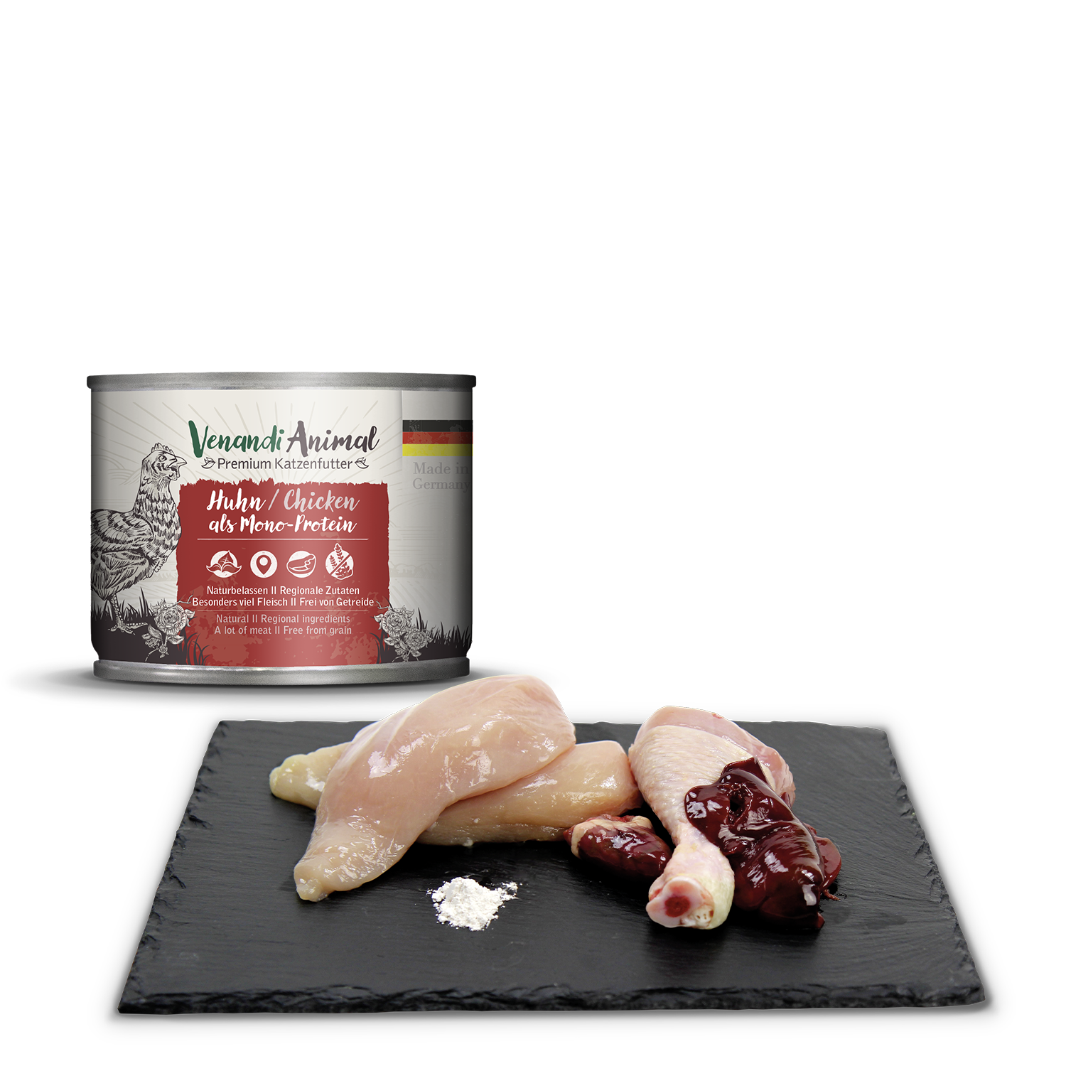 Venandi Animal 貓王 - 單一蛋白質主食罐 雞肉 (100g/200g/400g/800g) - 寵物用品